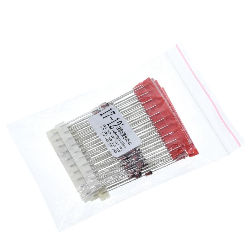 140PCS 14values*10pcs=140pcs 1W Zener diode kit DO-41 3.3V-30V component diy kit - ASK Electronics