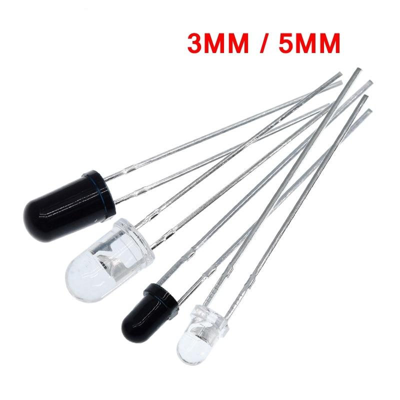 1pair 3mm 5mm 940nm LEDs Infrared Emitter and IR Receiver Diode Diodes ...