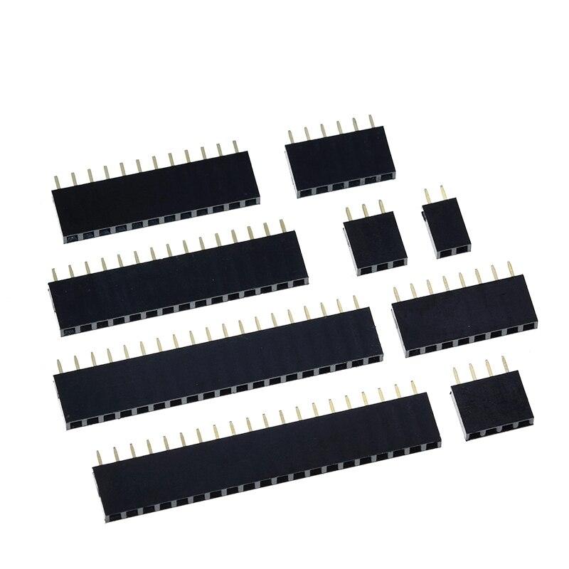 1PC Single Row Pin Female Header Socket Pitch 2.54mm 1*2P 3P 4P 6P 8P ...