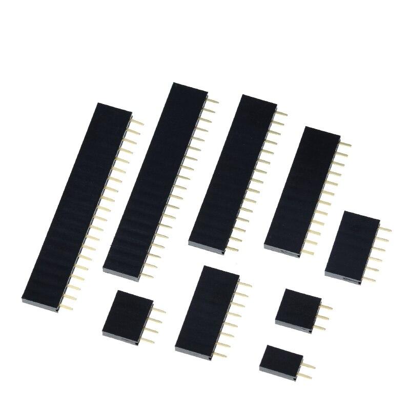 1PC Single Row Pin Female Header Socket Pitch 2.54mm 1*2P 3P 4P 6P 8P ...