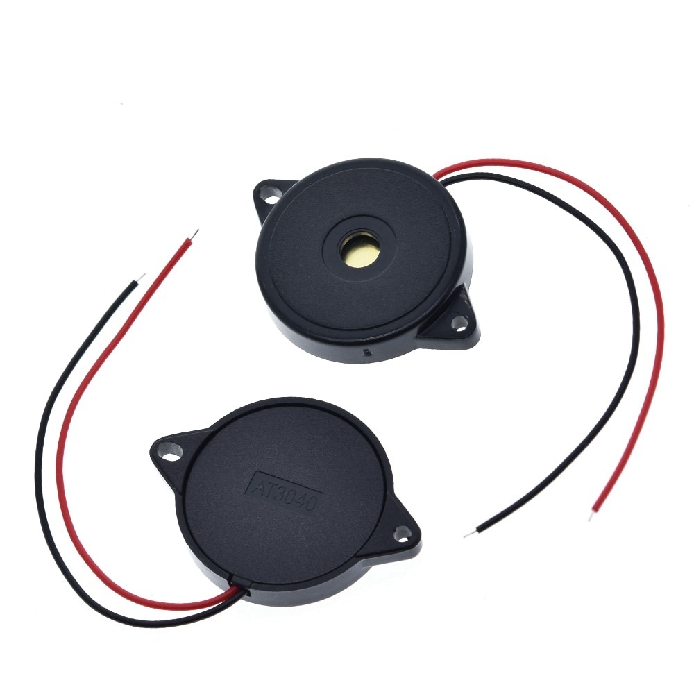 1PCS 30X5.5MM Enclosed Piezo Passive Buzzer Element W/Wires AT3040 ...