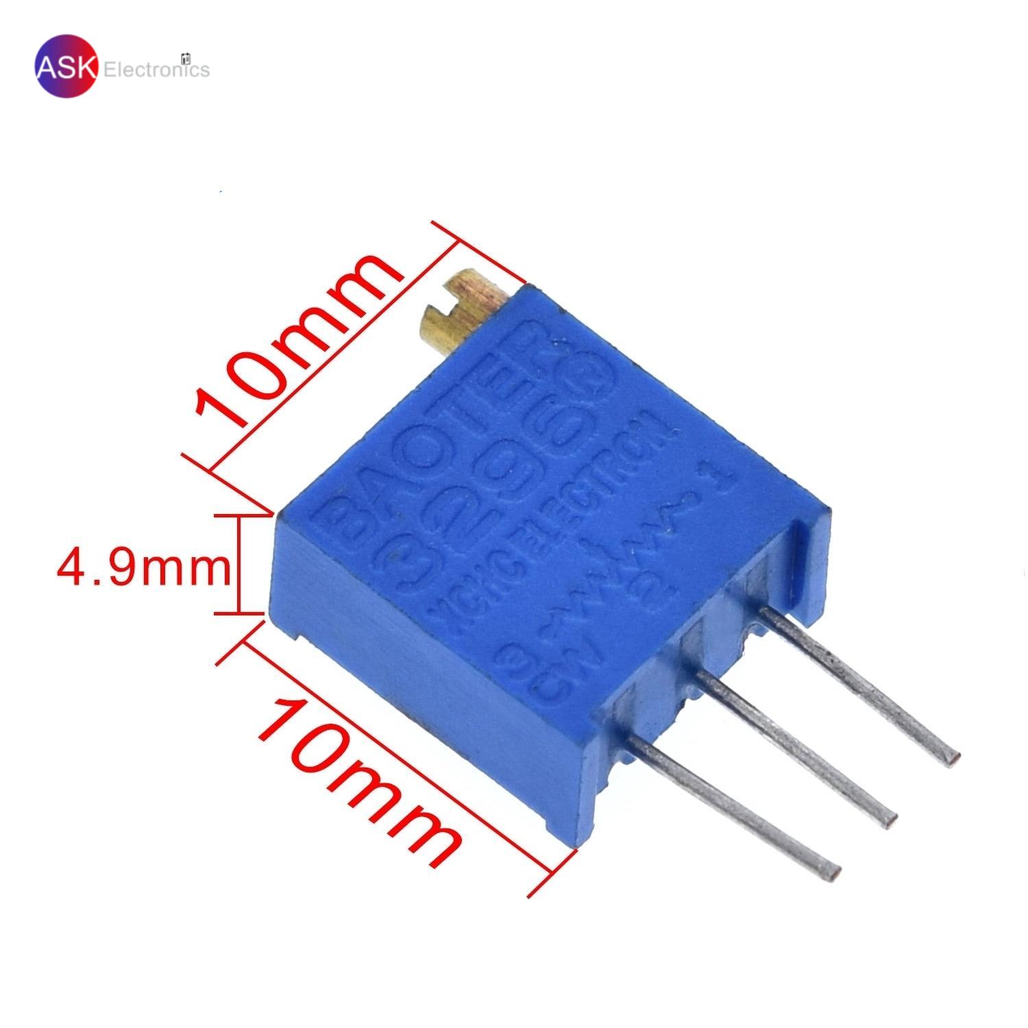 1pcs 3296W 1k 2k 5k 10k 20k 50k 100k 200k 500k 1M 1ohm Trim Pot Trimmer ...