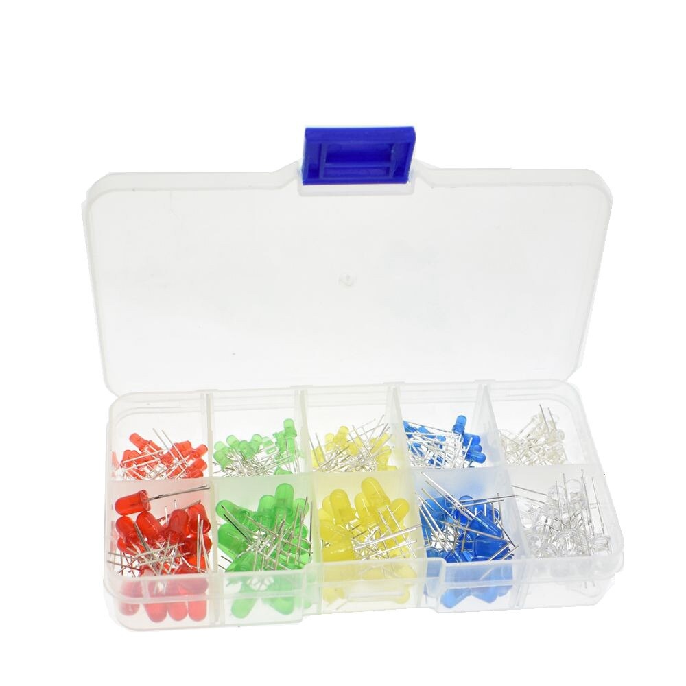 200PC/Lot 3MM 5MM Led Kit With Box Mixed Color Red Green Yellow Blue ...