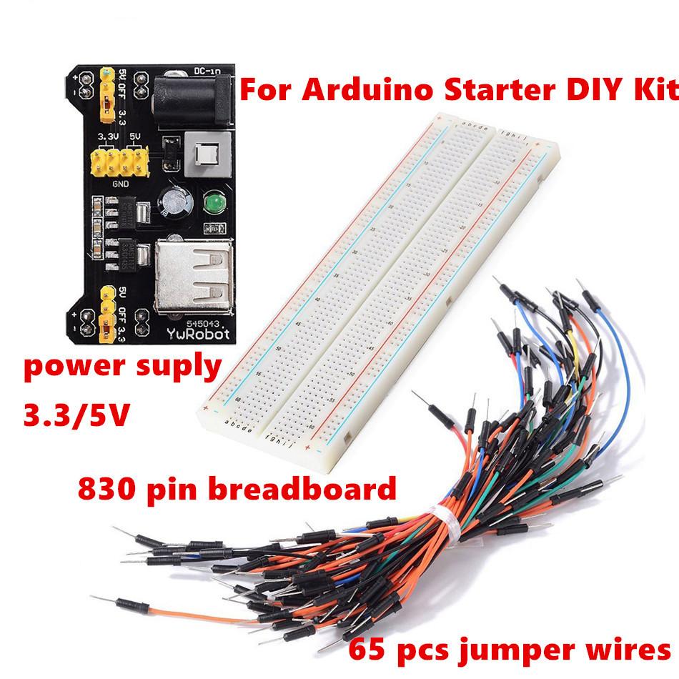 3.3V/5V MB102 Breadboard power module MB-102 830 points Solderless ...