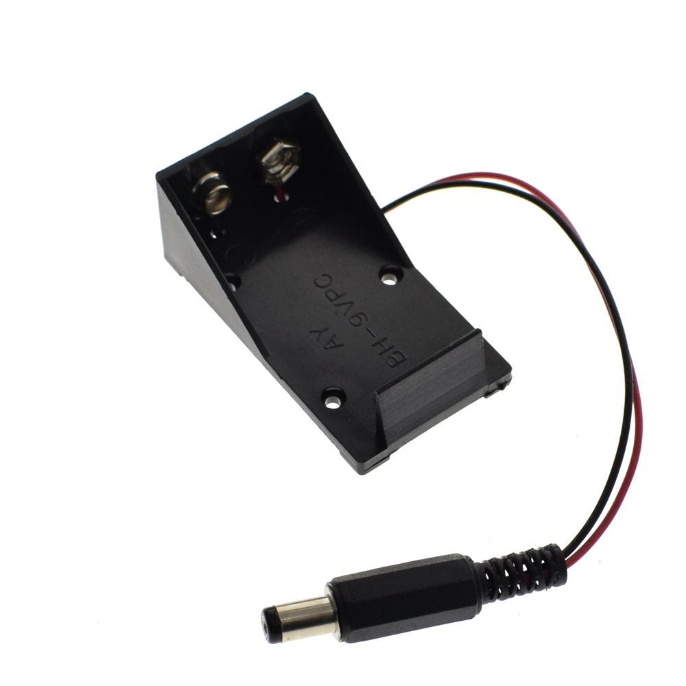 9V Battery Holder Box Case Wire with Plug 5.5*2.1mm for Arduino - ASK ...