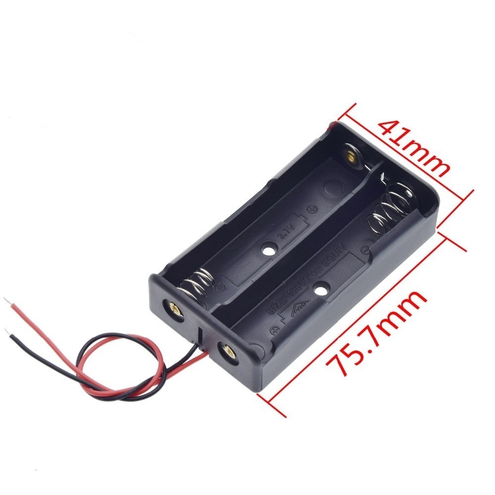 Black Plastic 1x 2x 3x 4x 18650 Battery Storage Box Case 1 2 3 4 Slot ...