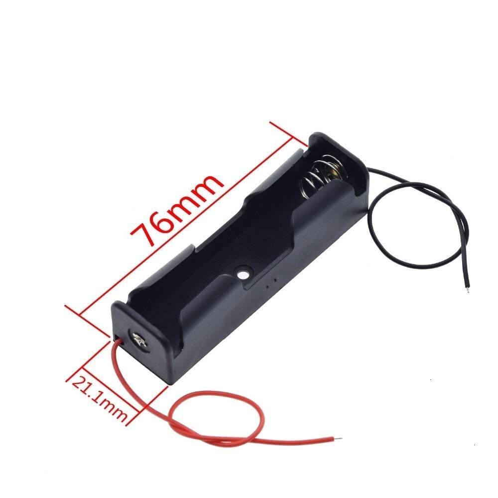 Black Plastic 1x 2x 3x 4x 18650 Battery Storage Box Case 1 2 3 4 Slot ...