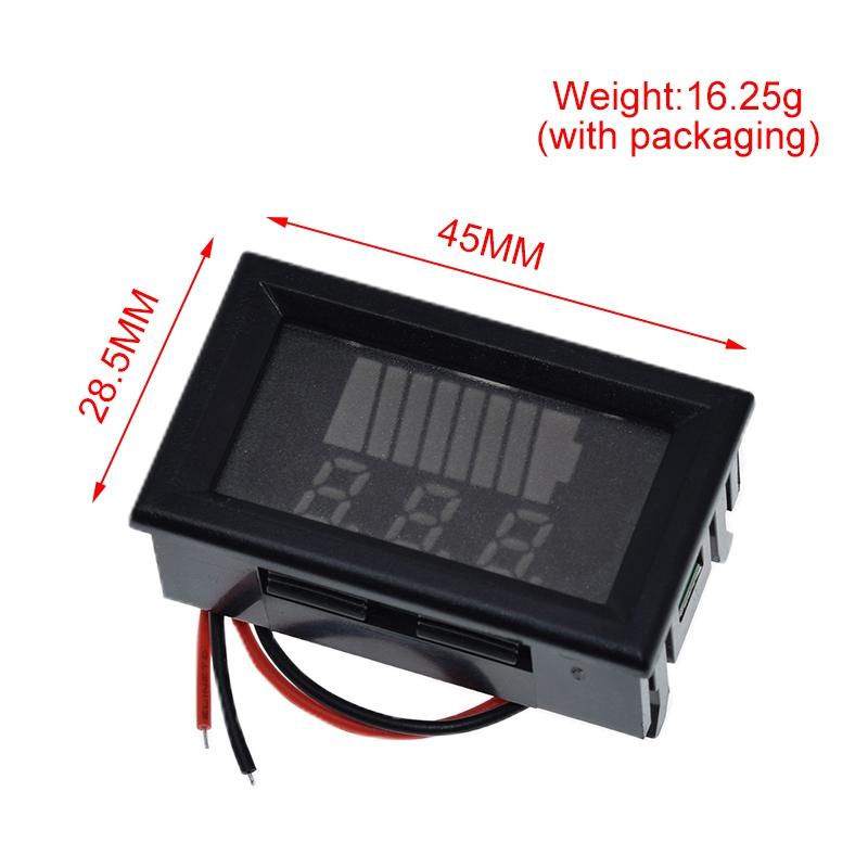 Car Battery Charge Level Indicator 12V-60V Lithium Battery Capacity ...