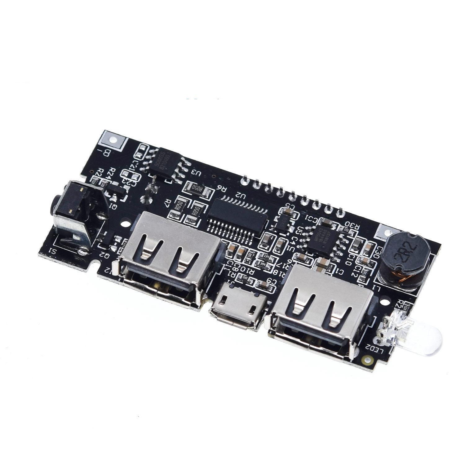 Dual USB 18650 Battery Charger PCB Power Module 5V 1A 2.1A Mobile Power ...