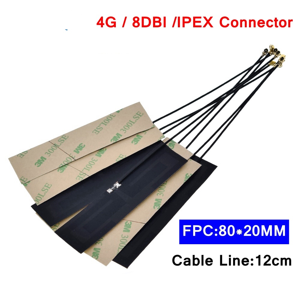 GSM GPRS 2G 3G 4G LTE internal antenna 8dbi FPC connector 80*22mm wireless modem aerial 8cm Long ...