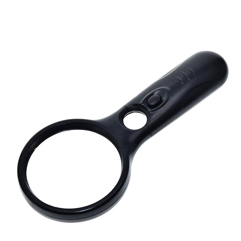 Handheld 3X 45X Illuminated Magnifier Microscope Magnifying Glass Aid ...