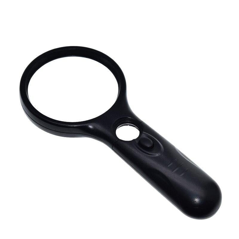 Handheld 3X 45X Illuminated Magnifier Microscope Magnifying Glass Aid ...