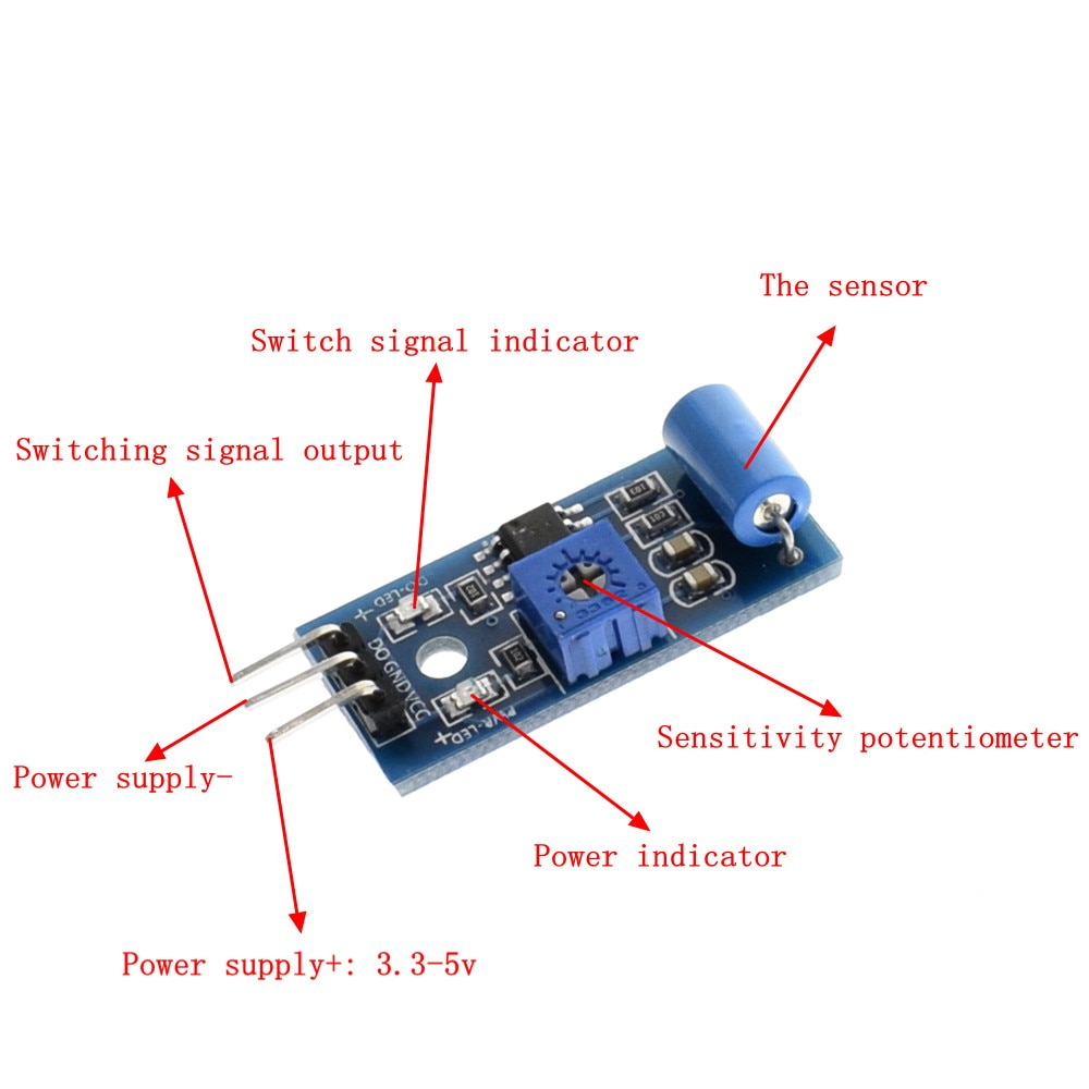 Normally closed type vibration sensor module Alarm sensor module ...