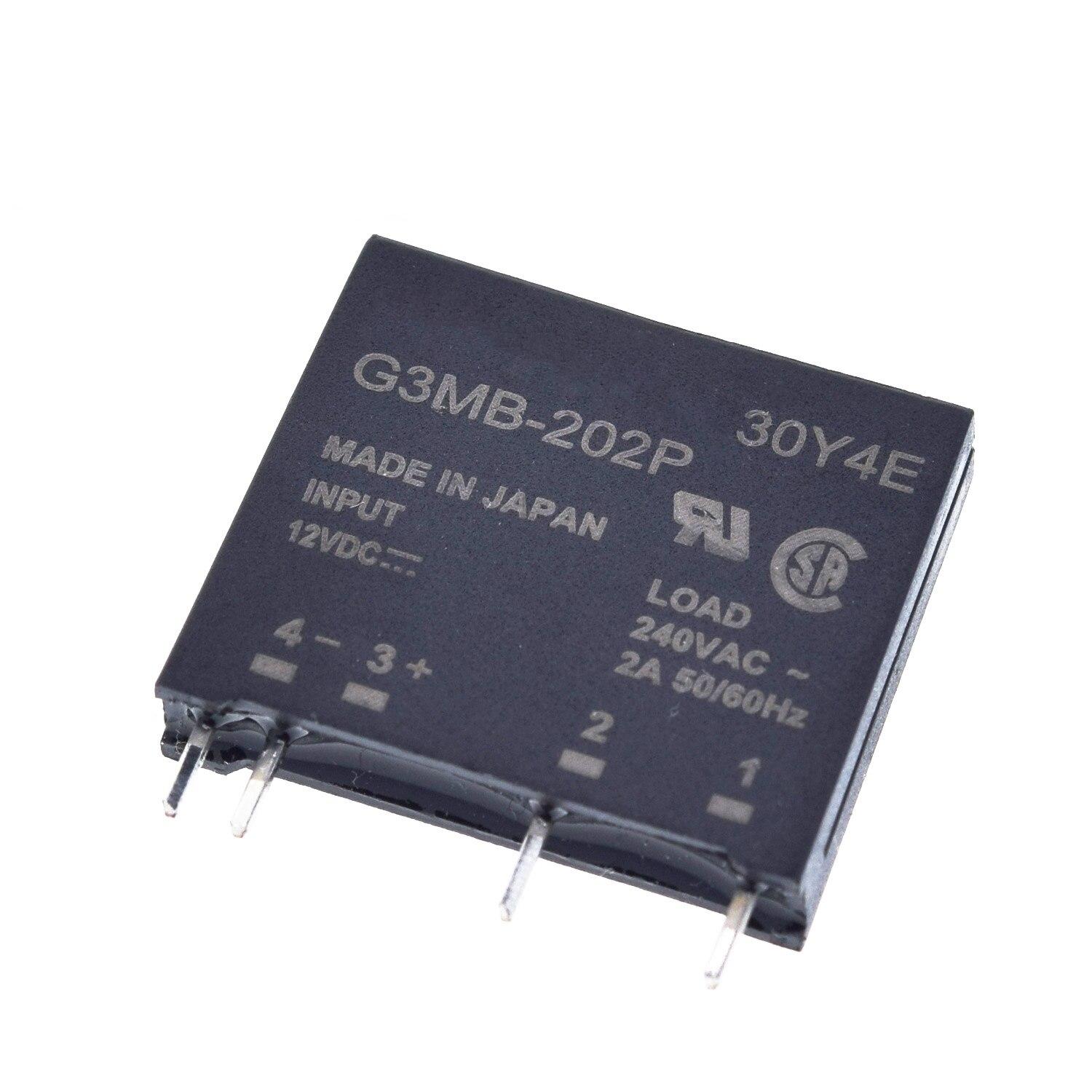 Solid State Relay G3MB-202P DC-AC PCB SSR In 5V 12V 24VDC Out 240V AC ...