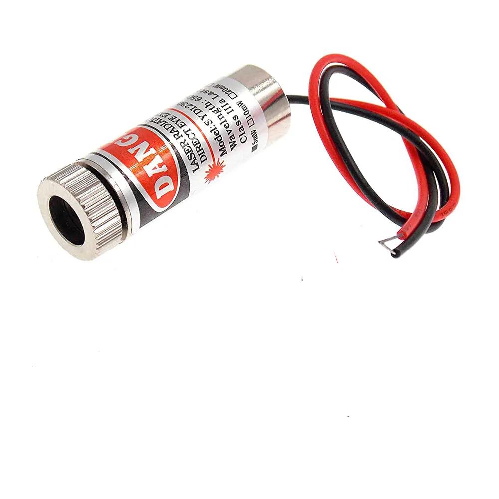 SYD1230 650nm 5mW Red Dot Laser Module Head Glass Lens Focusable ...