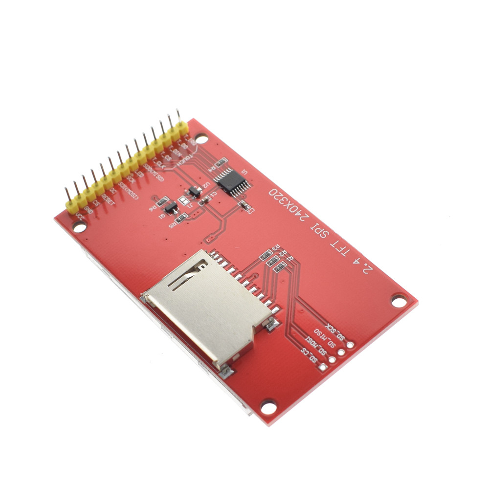 2.4" 240x320 SPI TFT LCD Serial Port Module+5V/3.3V PBC Adapter Micro SD ILI9341 White LED (with ...