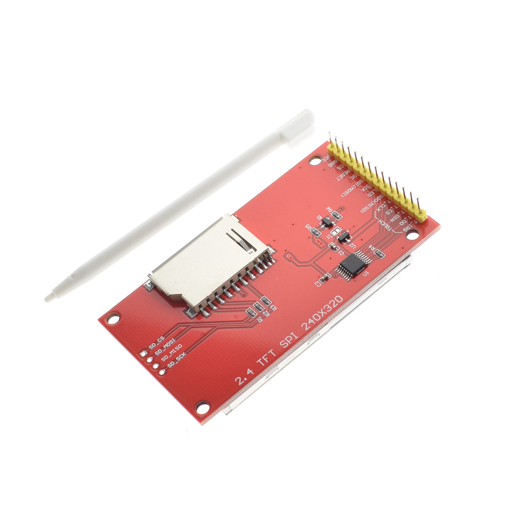 2.4" 240x320 SPI TFT LCD Serial Port Module+5V/3.3V PBC Adapter Micro SD ILI9341 White LED (with ...