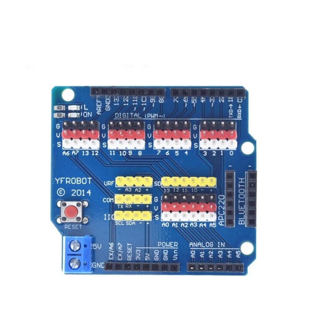 V5 Sensor Shield Expansion Board Shield For Arduino Uno R3 V50 Electronic Module Sensor Shield
